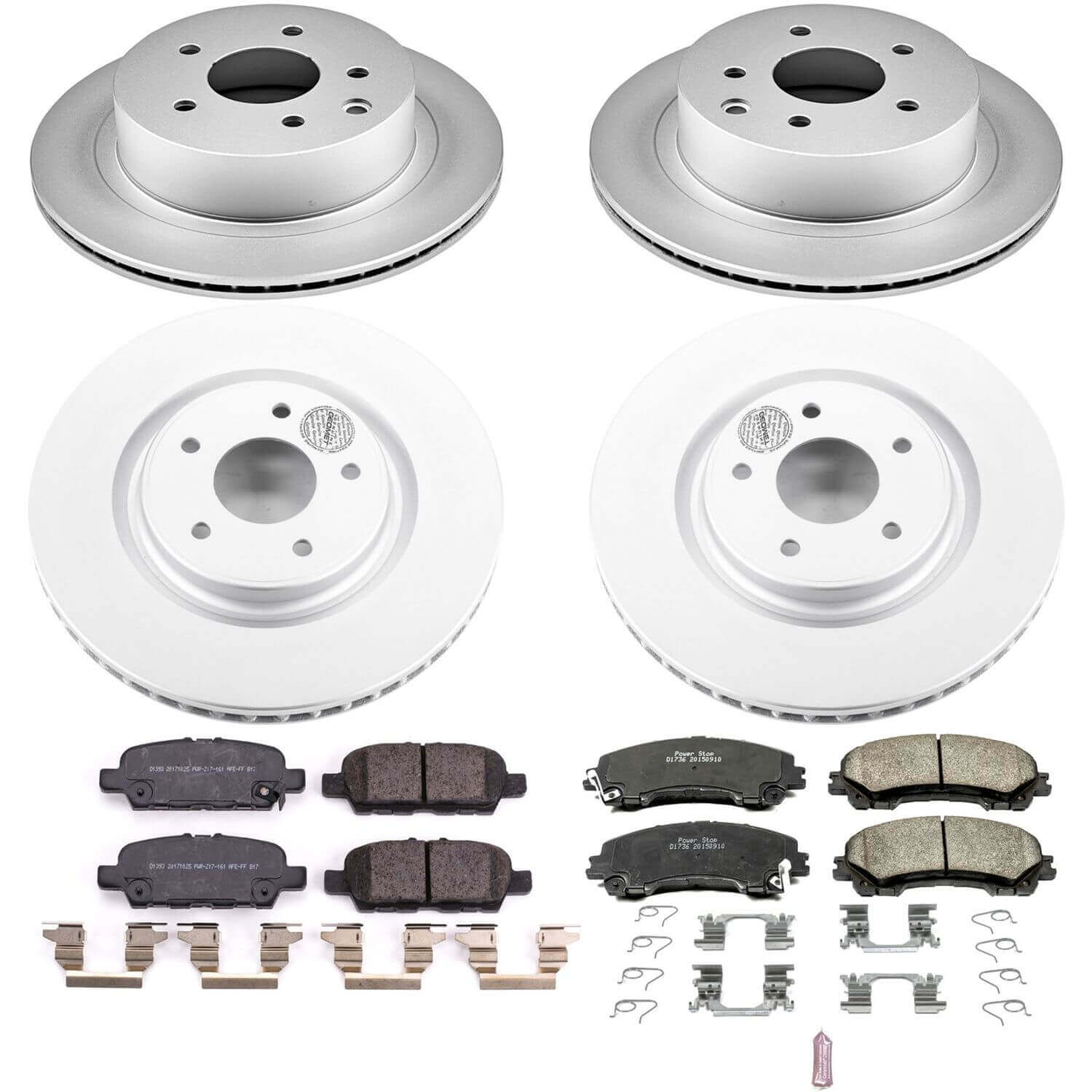 Power Stop CRK7033 Z17 Evolution Front And Rear Brake Kit for