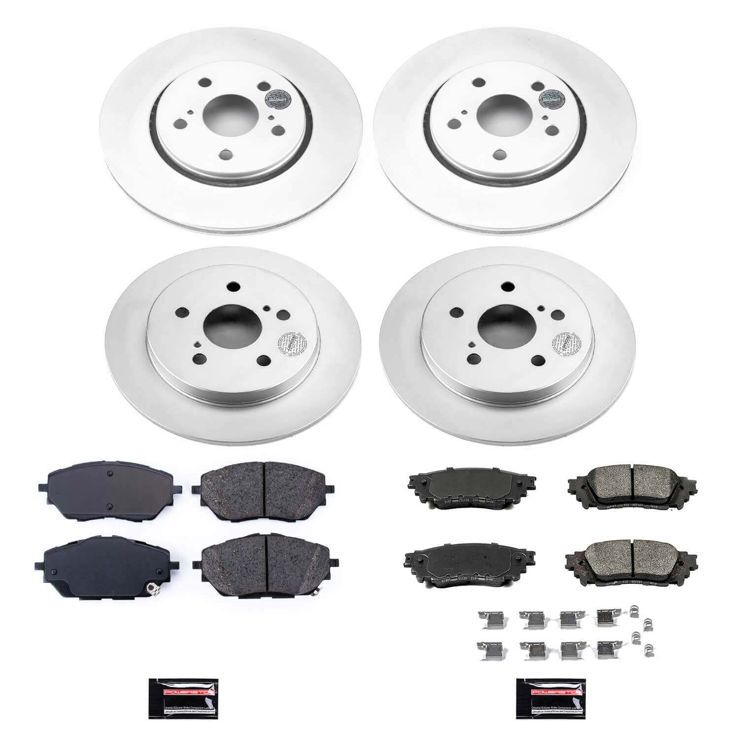 Power Stop CRK7925 Z17 Evolution Front And Rear Pad And Rotor Kit for